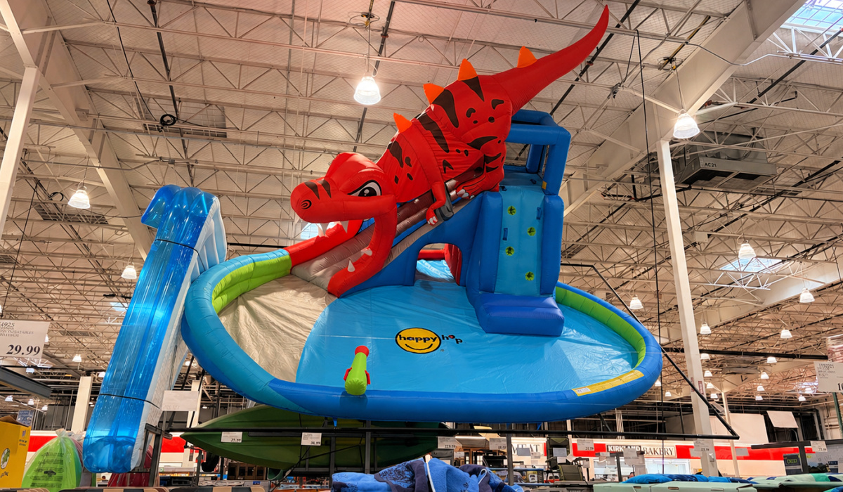 Costco Just Dropped This GIANT Dinosaur Water Slide | Hip2Save