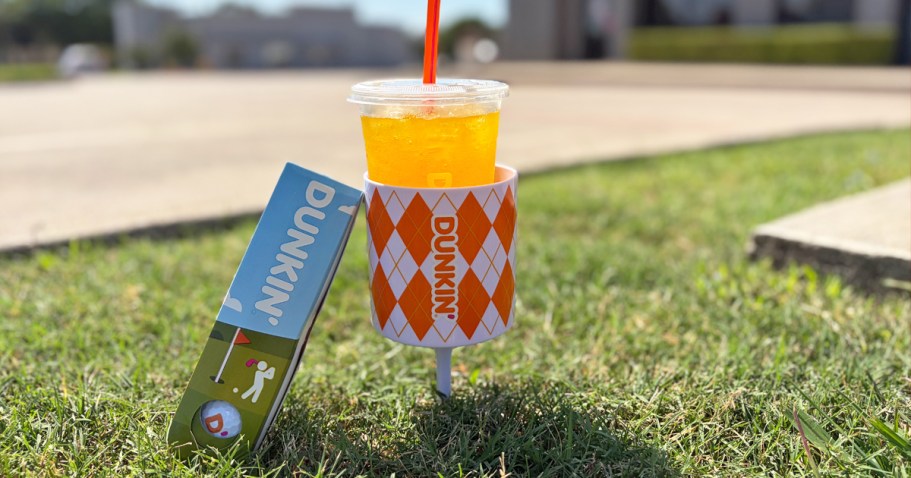 FREE Dunkin' Tee Cup Holder w/ Drink Purchase Today at 10AM | Hip2Save
