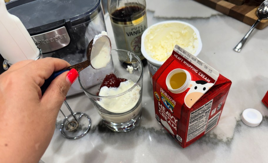 How to Make Cream Cheese Cold Foam for Iced Coffee!